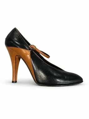Halston Heritage | Shoes | Rare Vintage Halston Black And Cognac ...